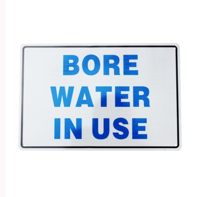 Buy 3x Warning Bore Water Use Sign 200*300mm Reflective Metal ...