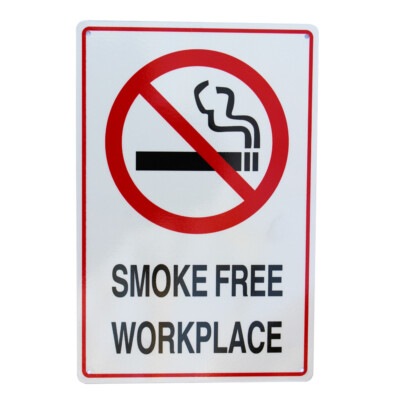 Buy 3x Warning Smoke Free Workplace Sign Allowed Smoking 200*300mm ...