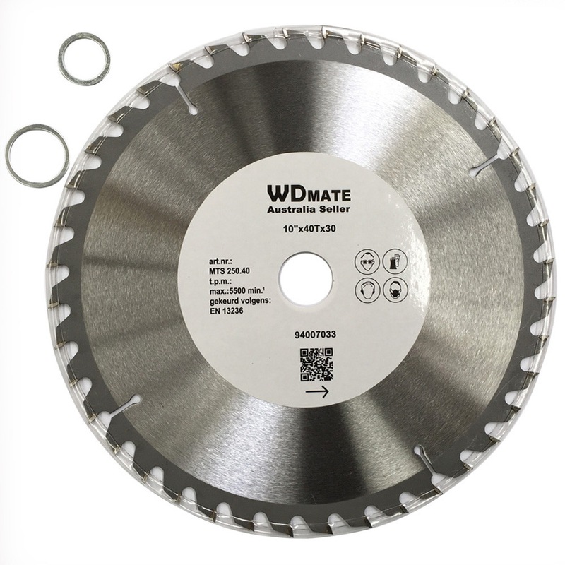 Buy 3x Wood Cutting Disc 10″ 250mm 40t Tct Circular Saw Atbblade Wheel ...
