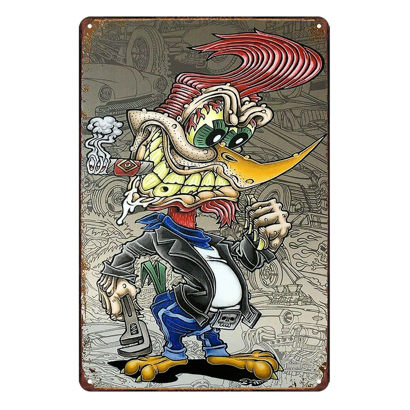 Buy Rat Fink Wrench Cigarette Rustic Metal Sign Vintage Tin Shed Garage ...