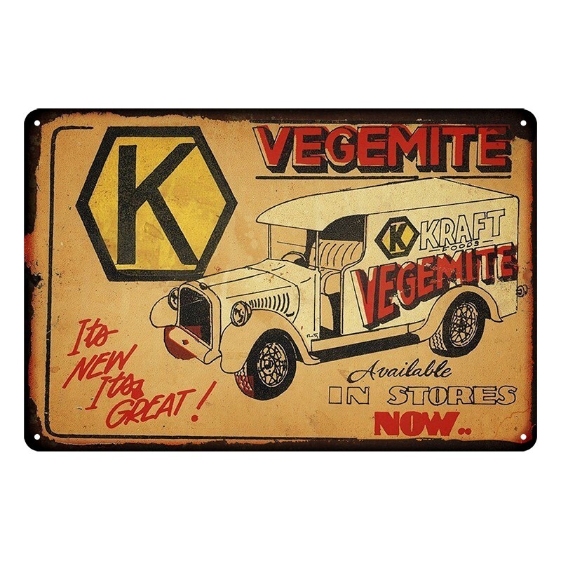 Buy Tin Metal Sign Vegemite K Kraft Food Australia 20x30cm Rustic Look ...