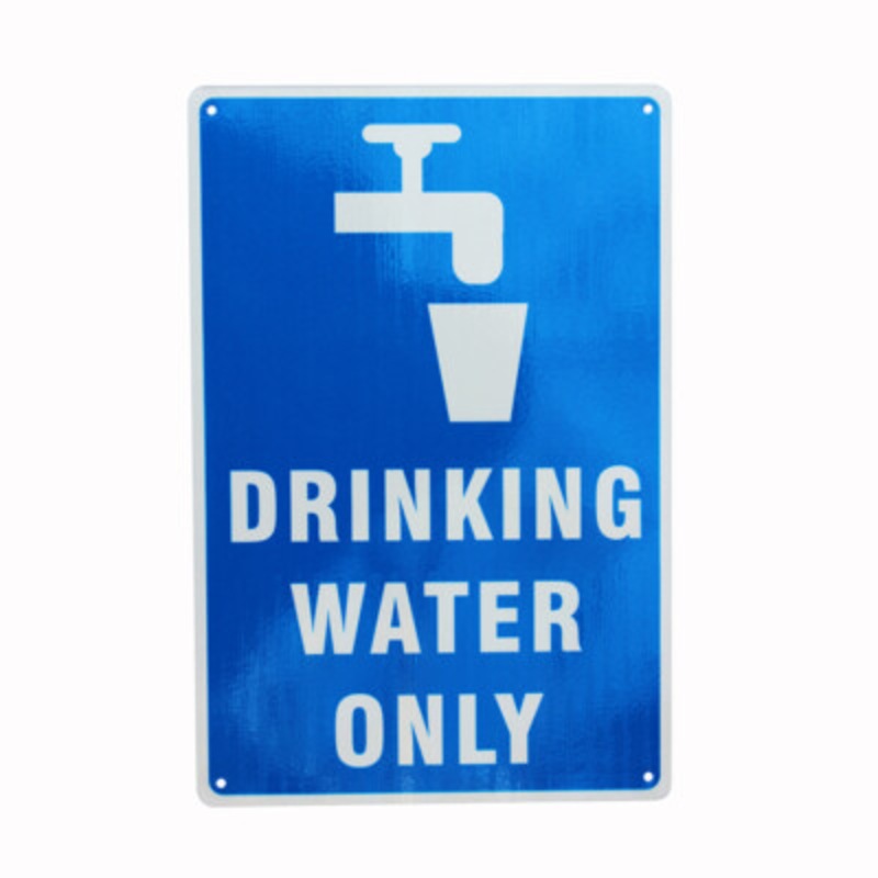 Buy Warning Drinking Water Only Sign 200*300mm Reflective Metal ...
