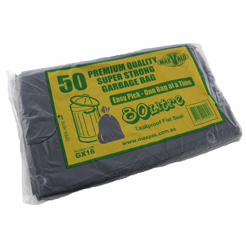 Buy 10 x 80L Black Heavy Duty Refuse Sacks / Bin Liners, 4x50 (200 ...