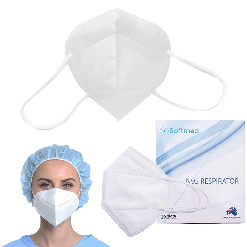 Buy 10pk Softmed P2 Respirator Face Mask Individually Wrapped Flat ...