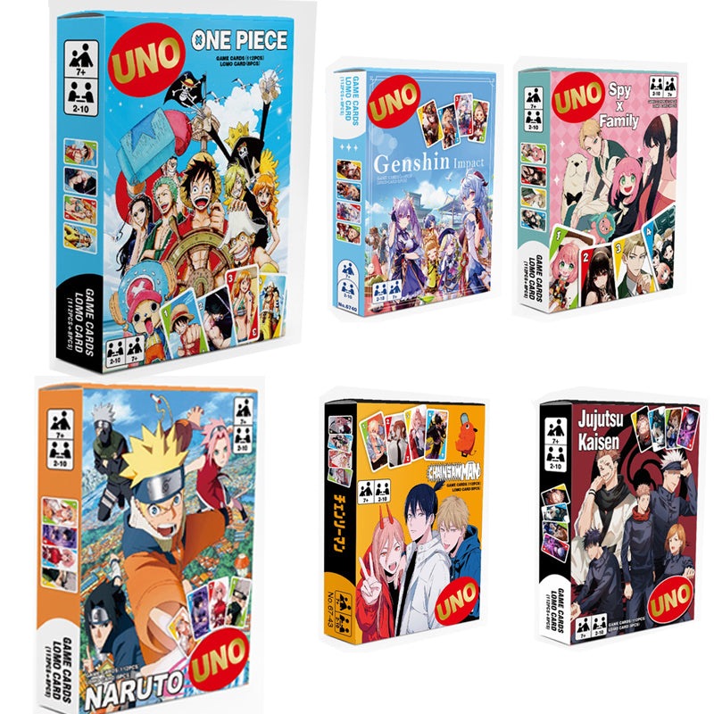 Buy UNO One Piece NARUTO Spell Battle Chainsawman Card Game for Family ...