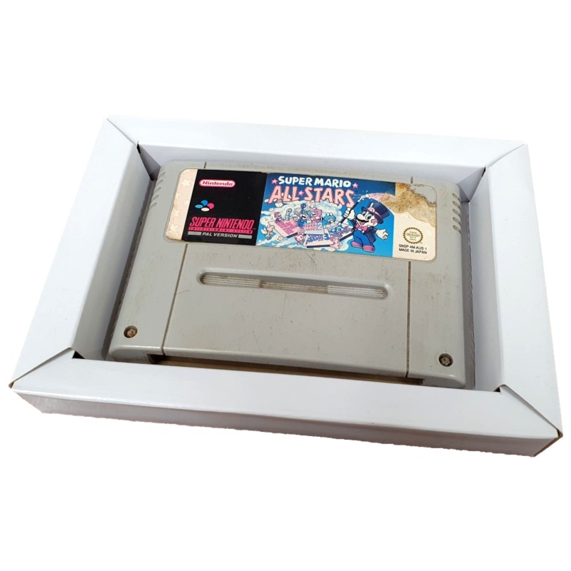 Buy 5 x SNES Super Nintendo Game Tray Inserts Glossy White Replacement ...