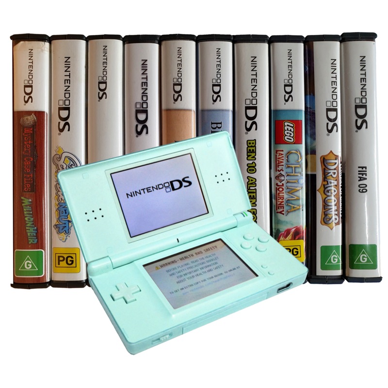 Buy Blue Nintendo Ds Lite Console Usb Charger And 10 Game Bundle Refurbished Mydeal