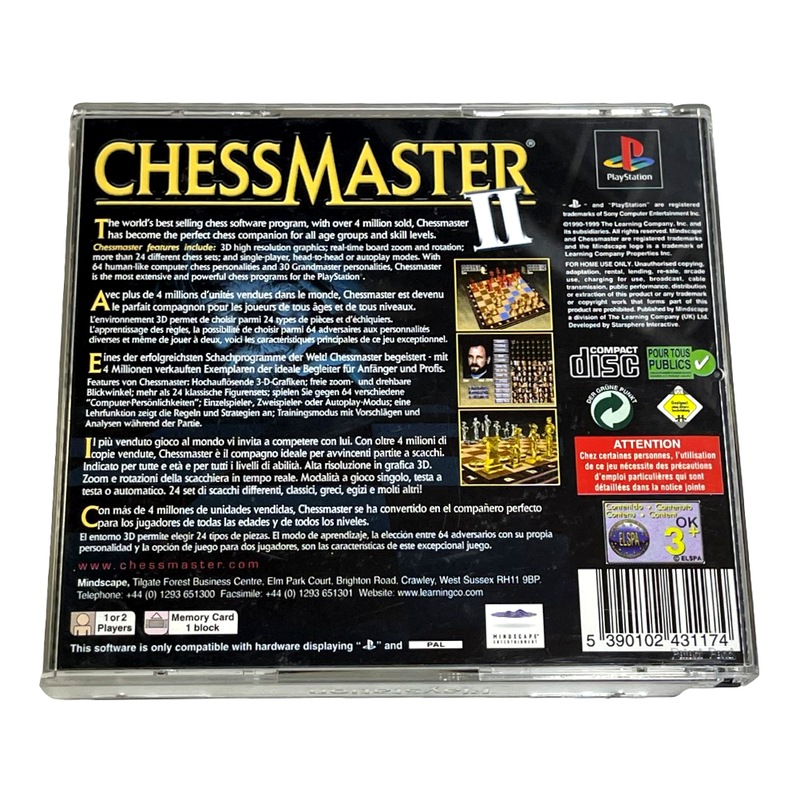 Buy Chessmaster II PS1 PS2 PS3 PAL *Complete* (Preowned) - MyDeal