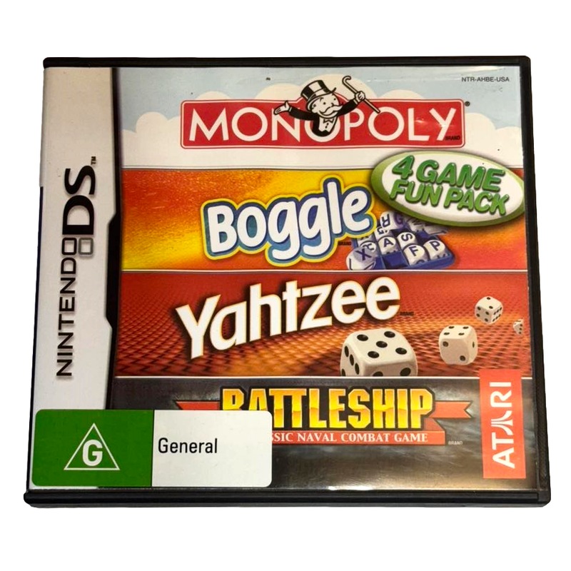 Buy Monopoly Boggle Yahtzee Battleship Nintendo DS 2DS 3DS Game ...