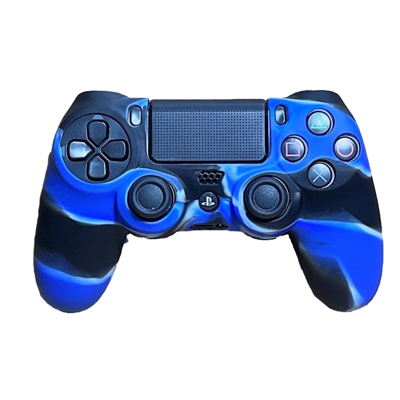 Buy Silicone Cover For PS4 Controller Case Skin - Black/Blue Swirls ...