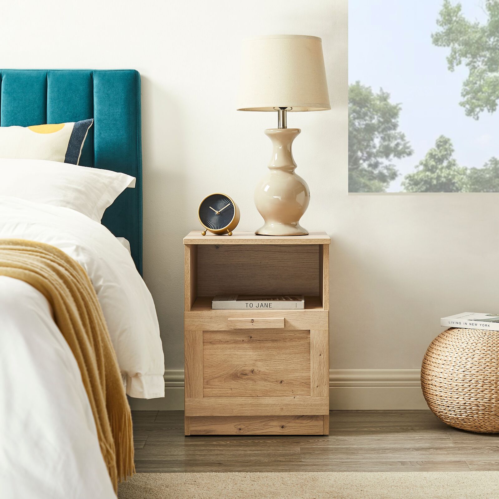 Buy Open Bedside Table Drawer Nightstand Bedroom Drawers - MyDeal Australia