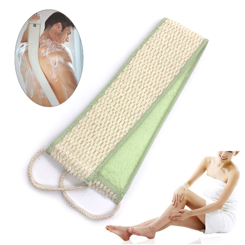 Buy Bamboo Fiber Double Side Body Back Scrubbing Strap Bath Sponge ...