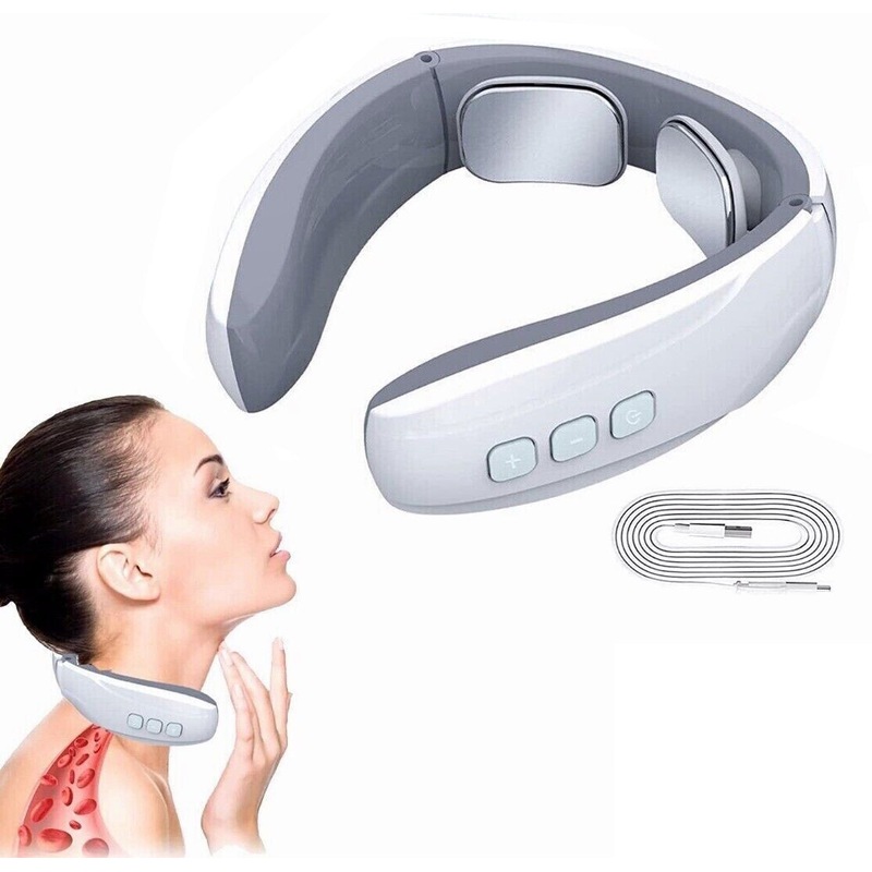 Buy Portable Lymphatic Relief USB Rechargeable Neck Massager EMS Neck ...