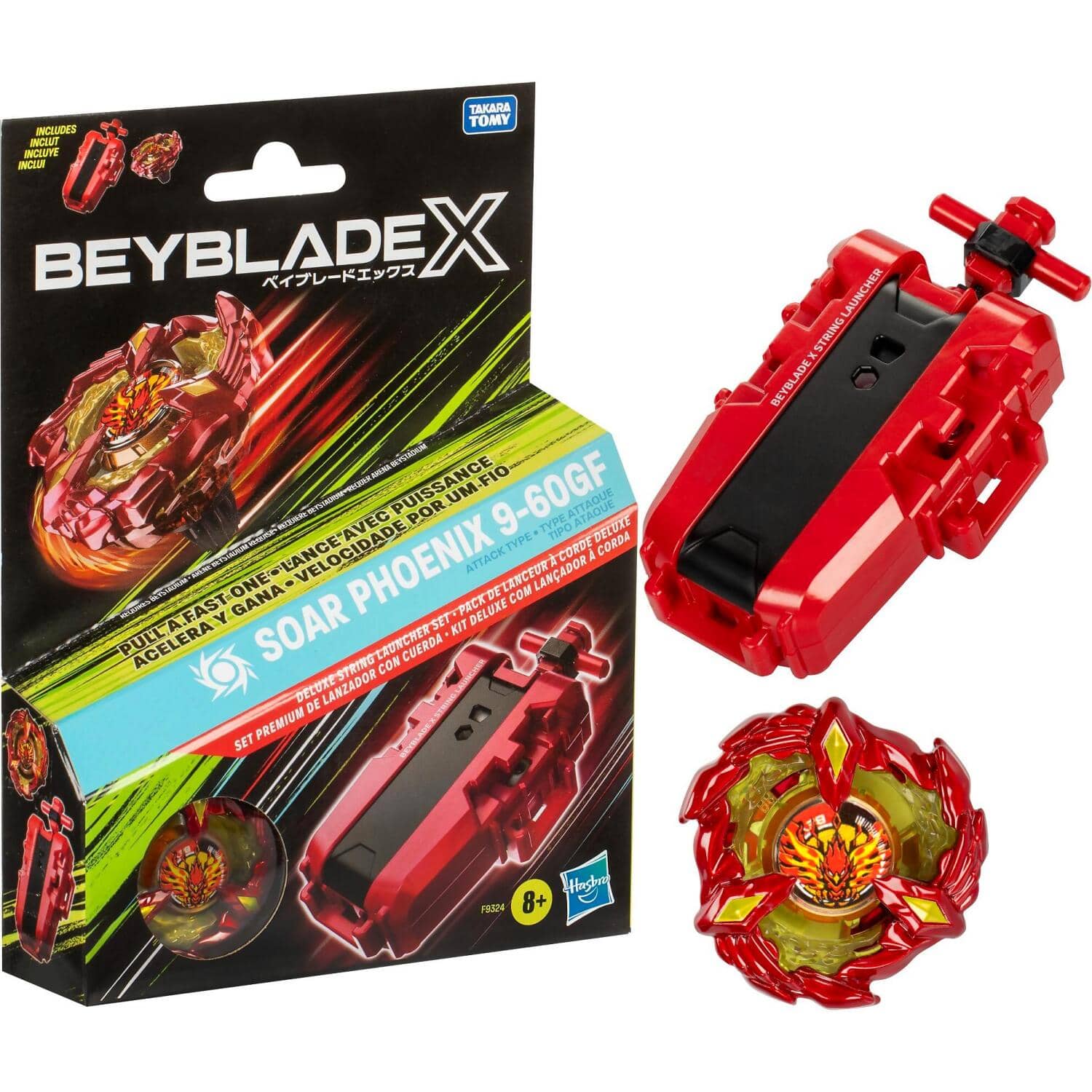 Buy Beyblade X - Soar Phoenix 9-60gf Deluxe String Launcher Set ...