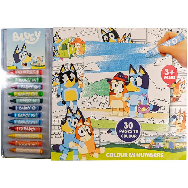 Buy Bluey - Colour By Numbers - MyDeal Australia
