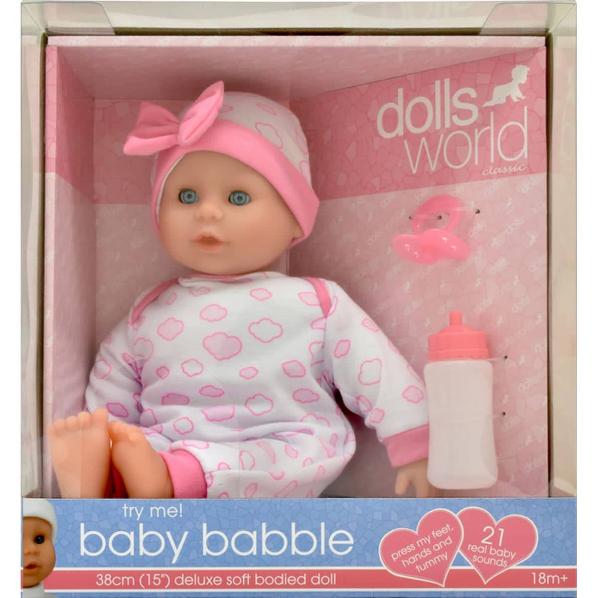 Buy DollsWorld - Baby Babble 38cm - MyDeal Australia
