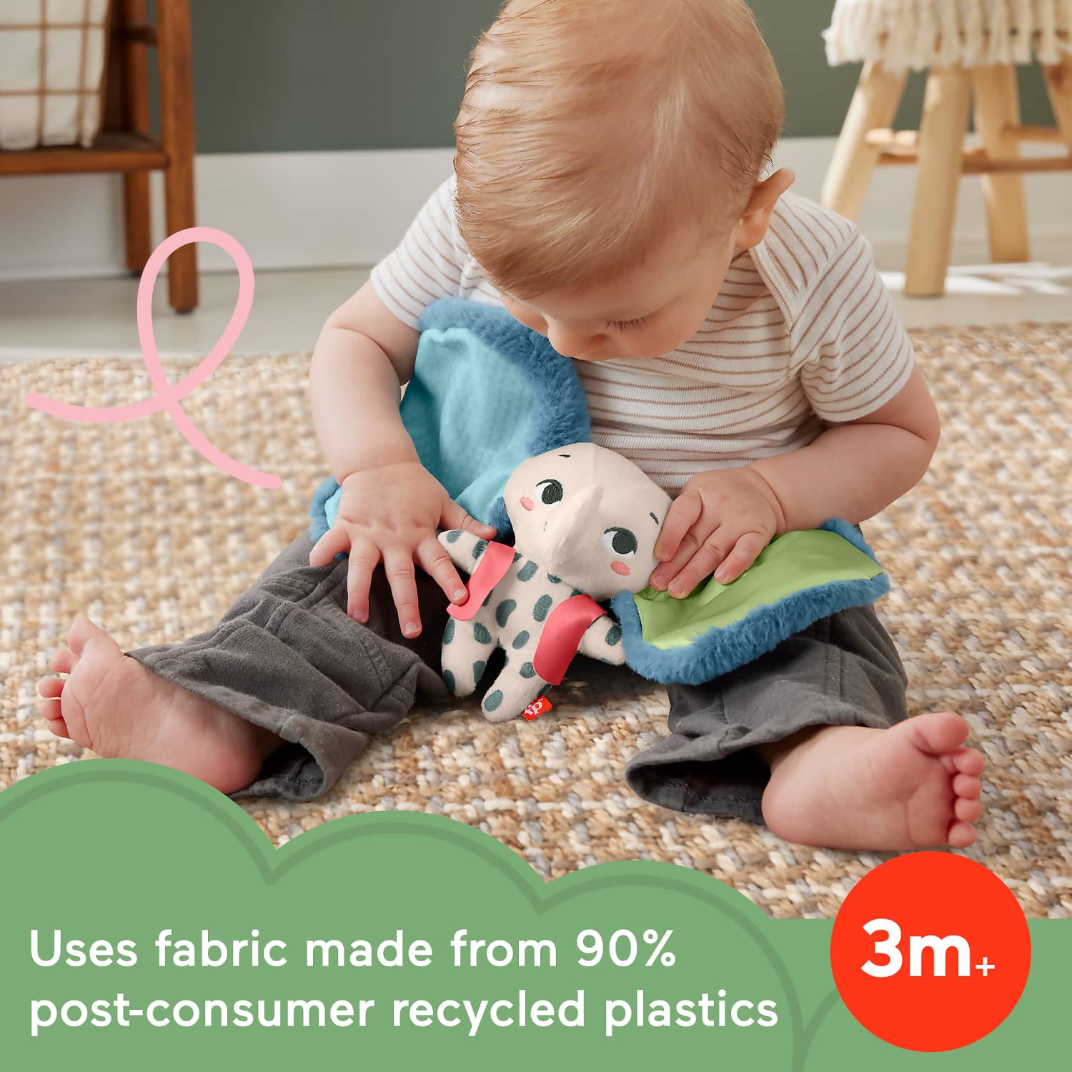 Buy Fisher-price - Planet Friends All Ears Lovey Baby Sensory Toy Plush ...