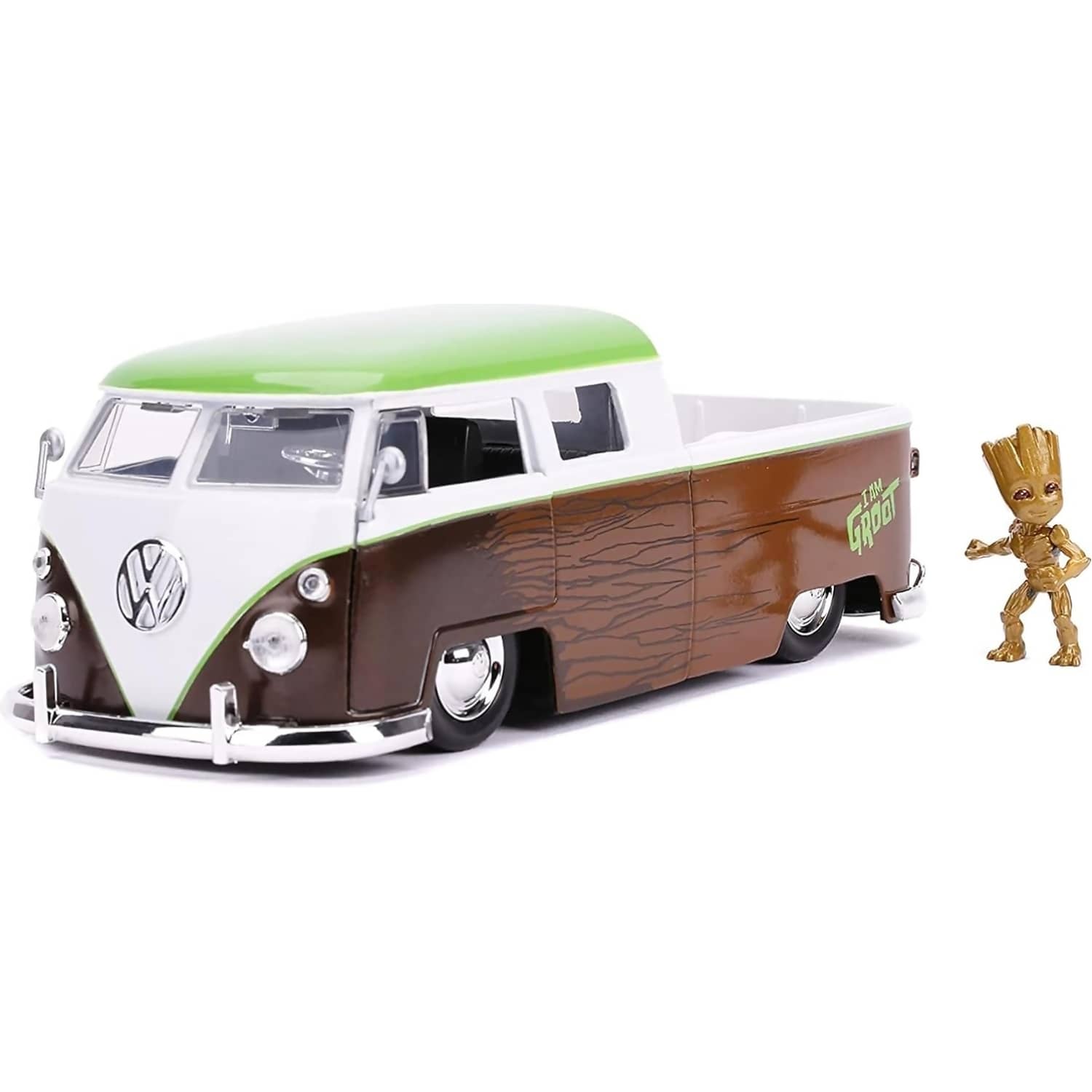 Buy Jada Toys - Marvel 1963 Volkswagon Bus Pickup with Groot 1:24 Scale ...