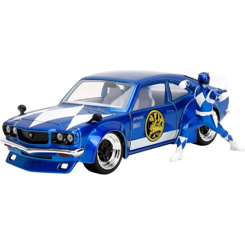 Buy Jada Toys - Power Rangers 1974 Mazda RX-3 with Blue Ranger 1:24 ...