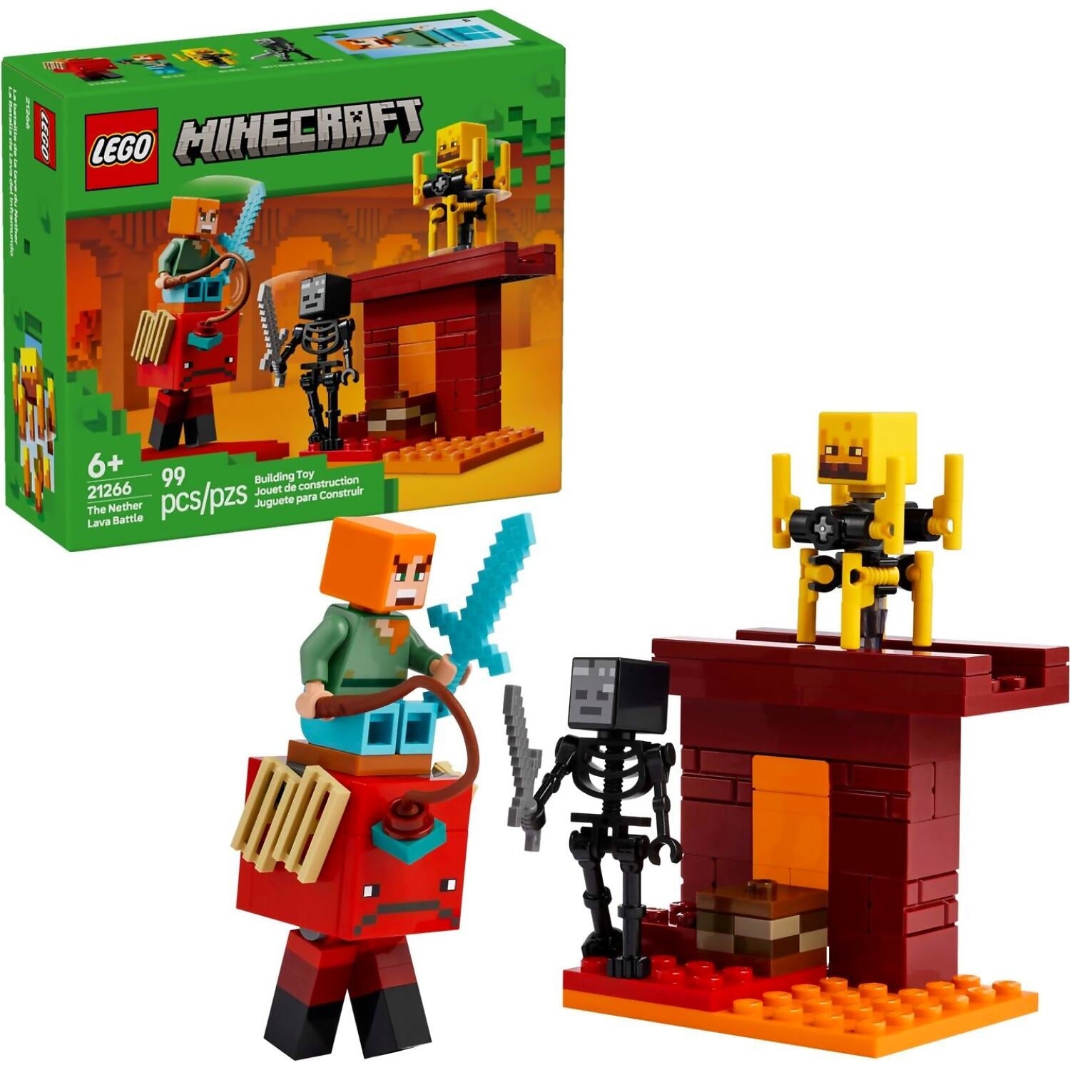 Buy LEGO 21266 The Nether Lava Battle - Minecraft - MyDeal Australia