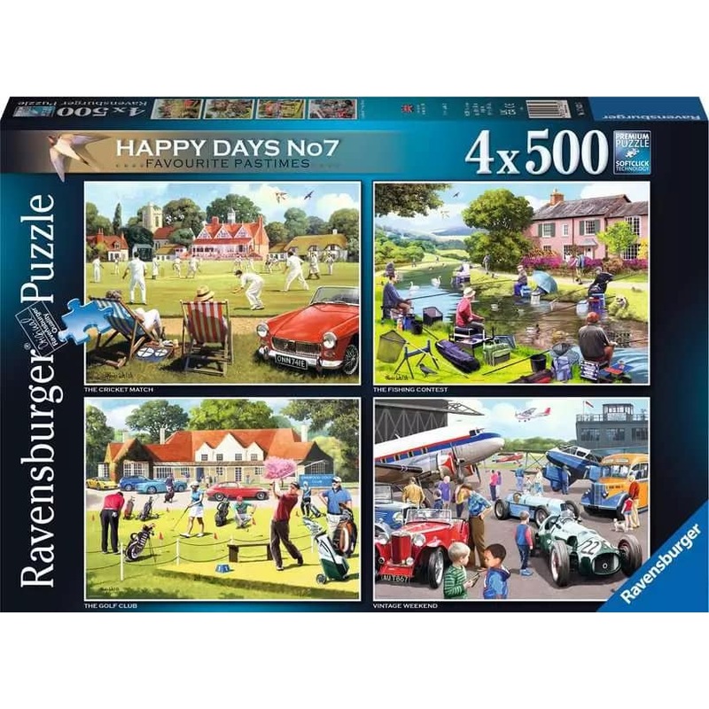 Buy Ravensburger - Happy Days No. 7 Favourite Pastimes 4x500 Jigsaw ...