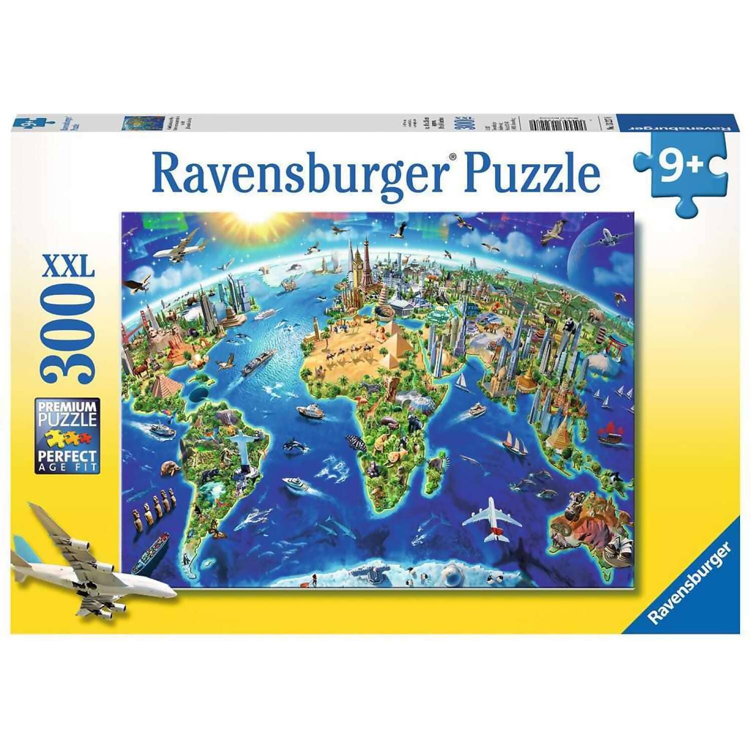 Buy Ravensburger -world Landmarks Map Jigsaw Puzzle 300pc - MyDeal ...