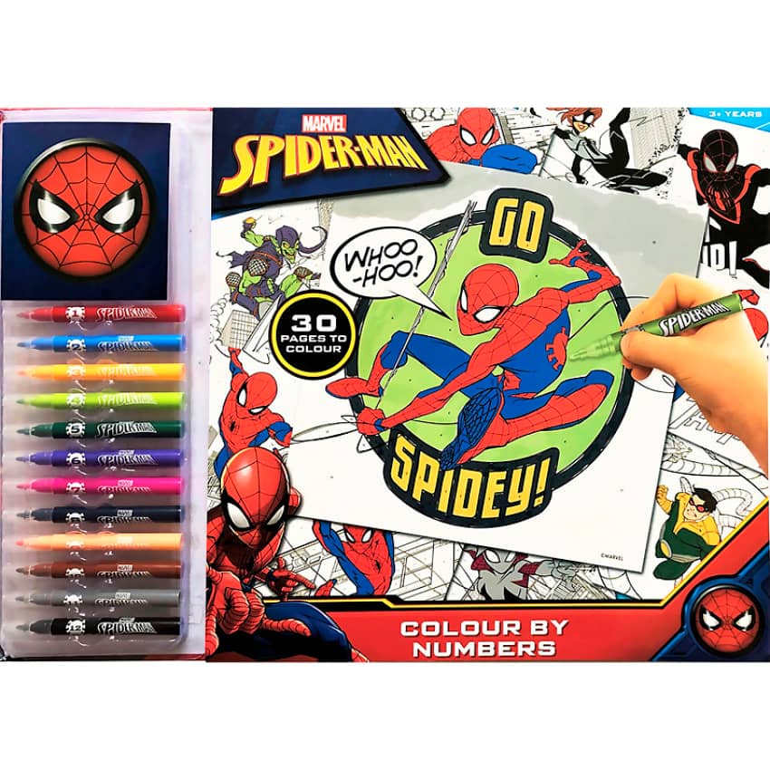 Buy Spiderman - Colour By Numbers - MyDeal Australia
