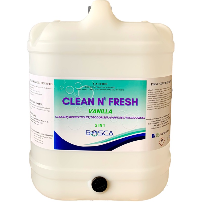 Buy Clean N' Fresh 5IN1 Disinfectant And Cleaner 20L - Vanila - MyDeal