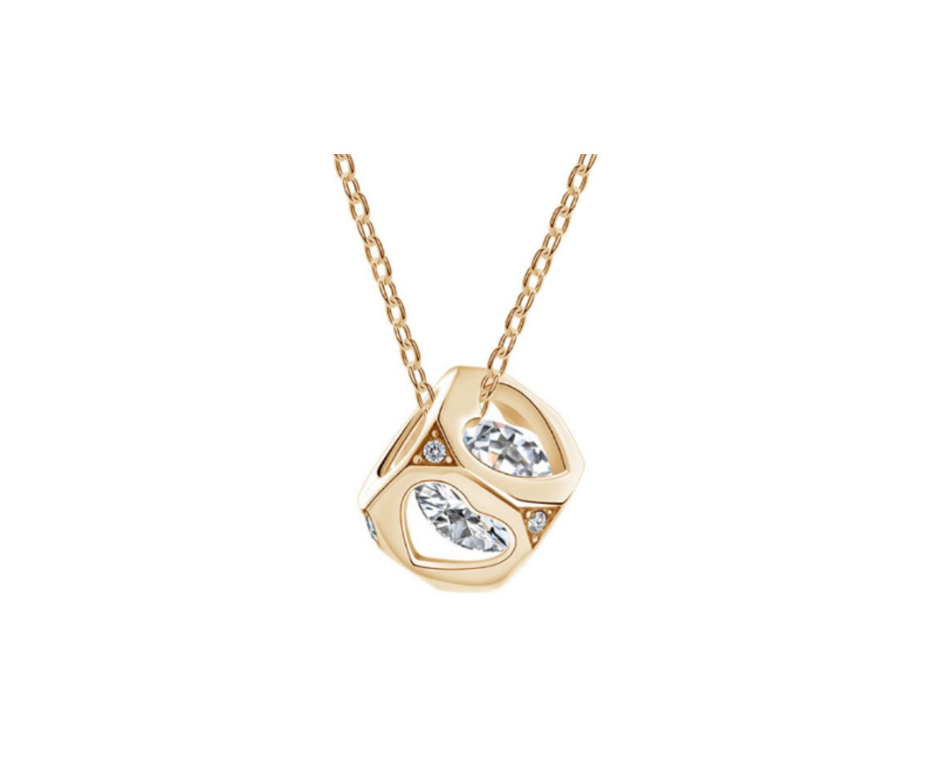 Buy Crystals from SWAROVSKI ® Italian Cube Necklace (Gold) - MyDeal ...
