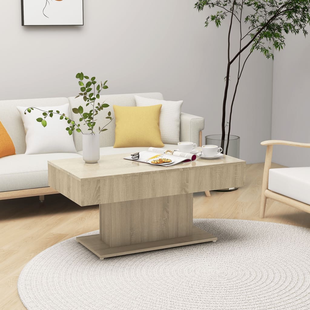 Buy Coffee Table Sonoma Oak 96x50x45 cm Engineered Wood - MyDeal Australia