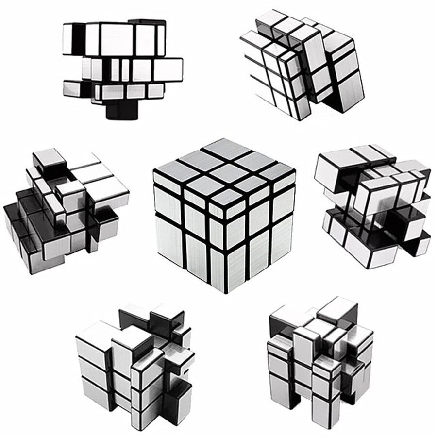 Buy Speed Puzzle Gold and Silver Creative Irregular Mirror Magic Cube ...