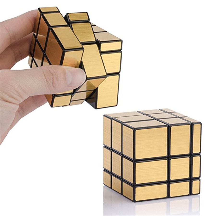 Buy Speed Puzzle Gold and Silver Creative Irregular Mirror Magic Cube ...