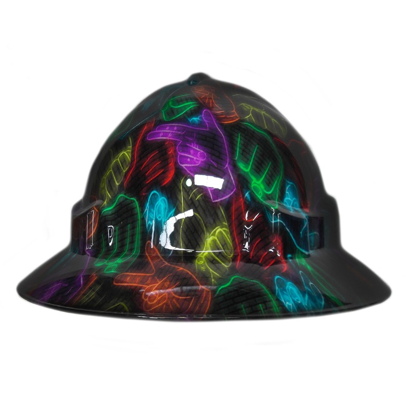 Buy Cool Hard Hats Unisex GLOW HANDS Pro Choice Wide Brim Safety Hard ...