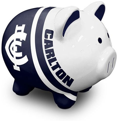 Buy AFL Piggy Money Box Carlton Blues - MyDeal Australia
