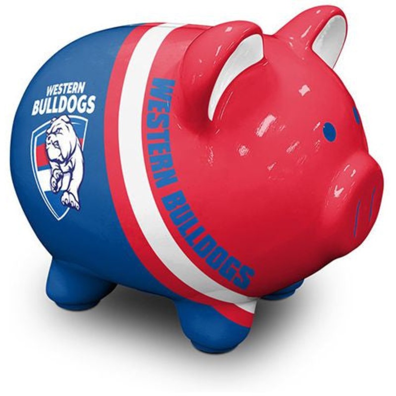 Buy AFL Piggy Money Box Western Bulldogs - MyDeal