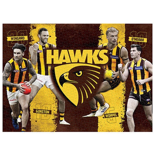 Buy AFL Puzzle Hawthorn Hawks 4 Player Puzzle 1000 pieces - MyDeal ...