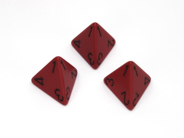 Buy Chessex D4 Dice Opaque Polyhedral Red/black d4 - MyDeal Australia
