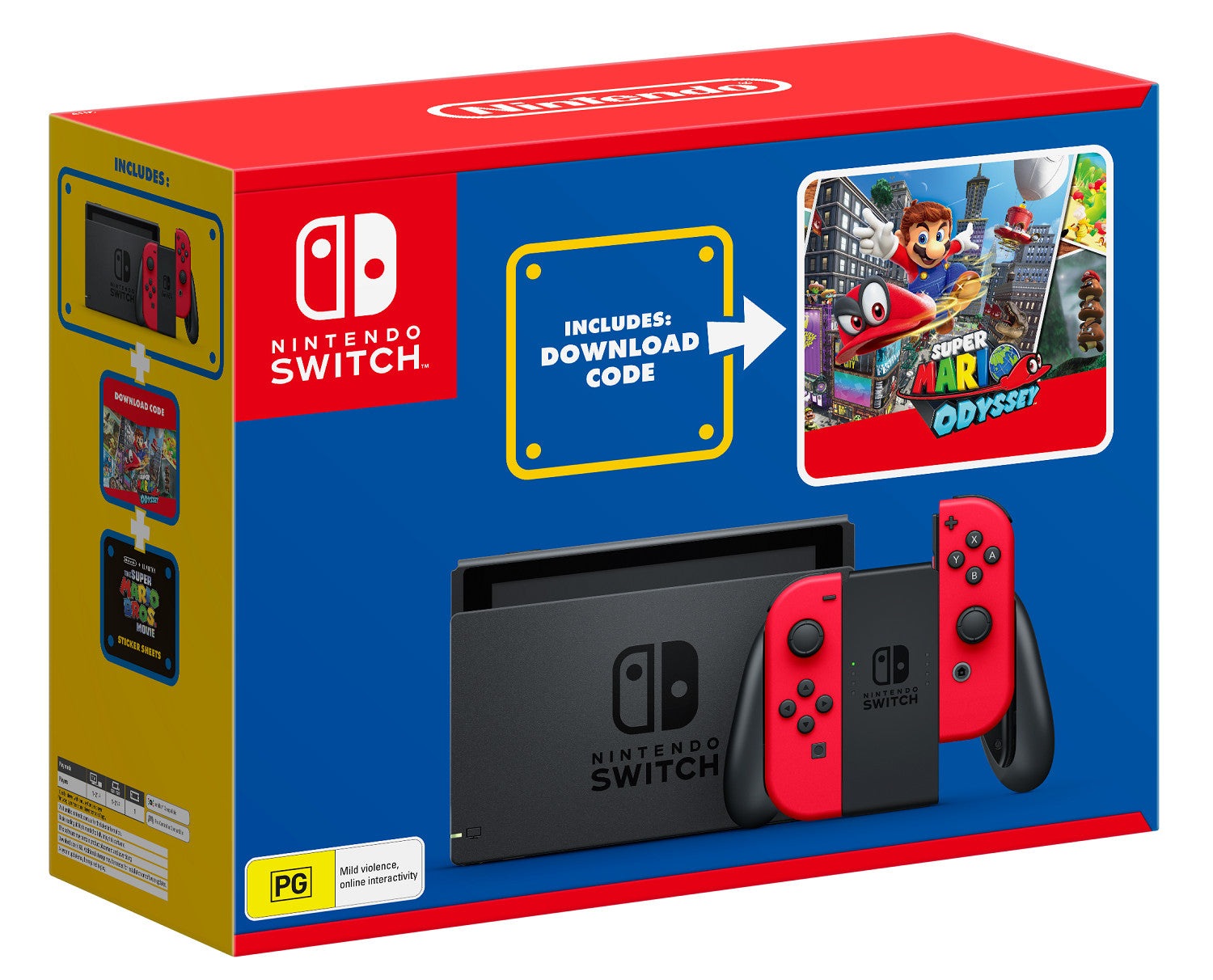 Buy SWI Nintendo Switch Console + Super Mario Odyssey DL Code Bundle ...