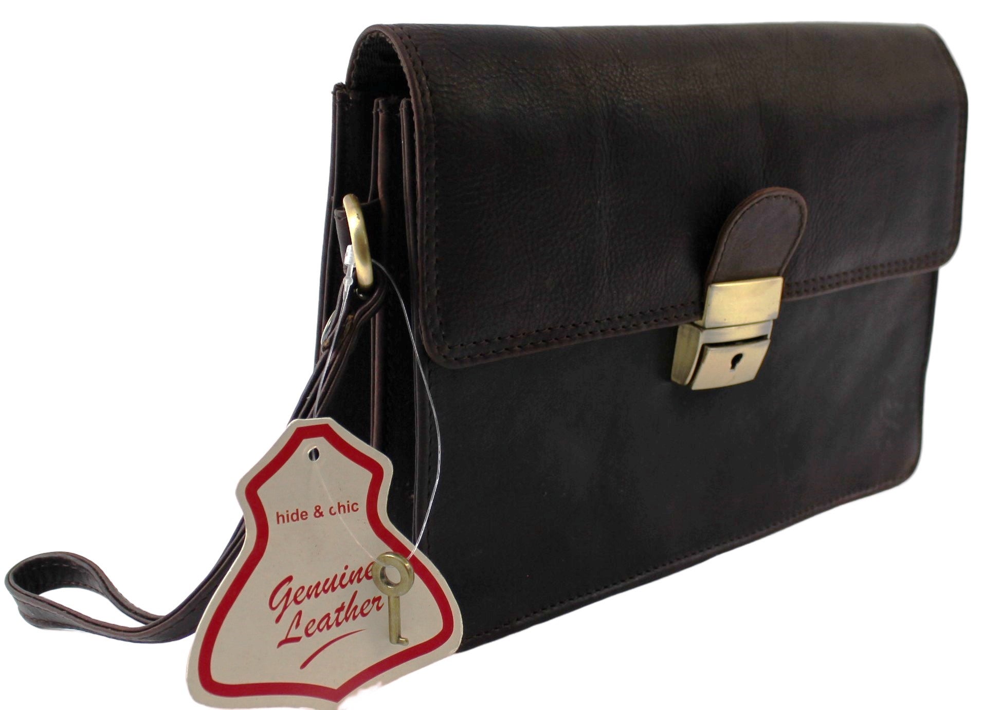 Buy QUALITY FULL GRAIN OIL PULL UP LEATHER MEN'S CLUTCH BAG. BROWN ...