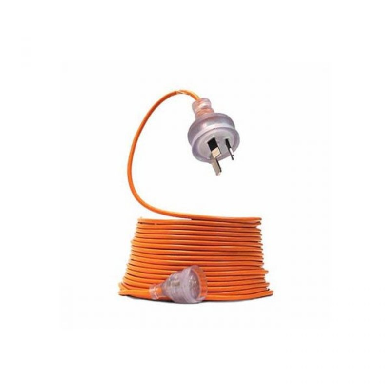 Buy 15 Metres 10 Amp Orange Extension Lead Cord 3 core - MyDeal