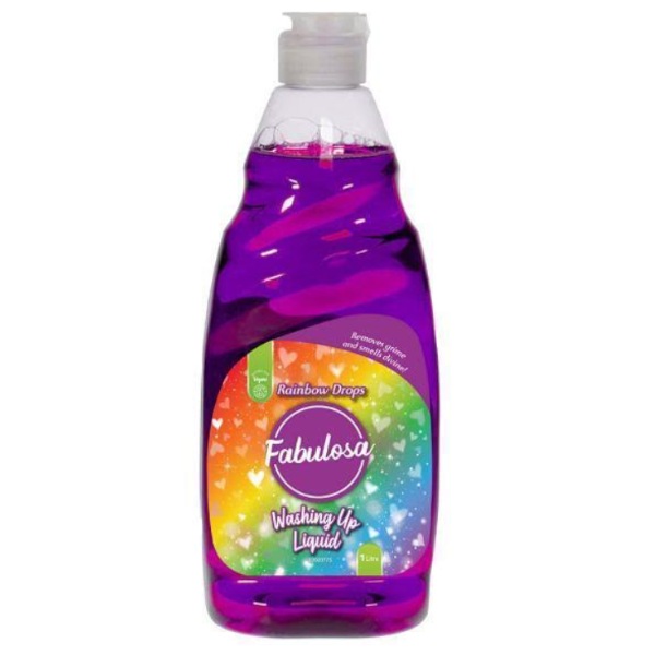 Buy Fabulosa Washing Up Dishwashing Liquid 1 Litre Rainbow Drops ...