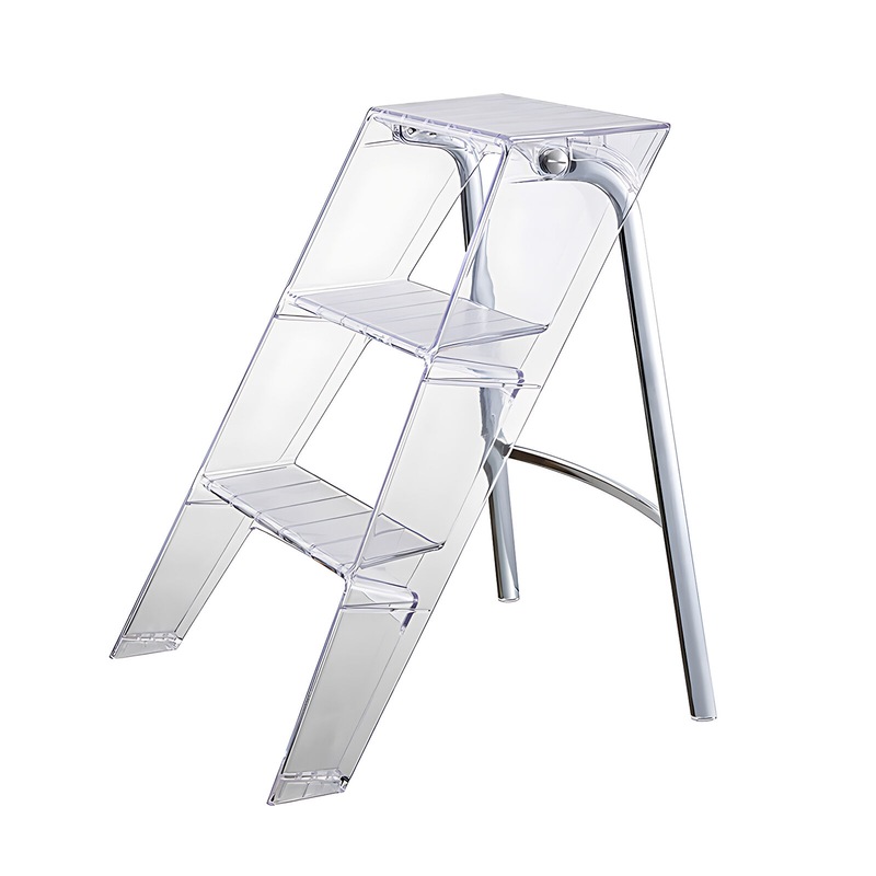 Buy MIUZ Acrylic Step Ladder Folding Step Stools Step Ladder - Replica ...
