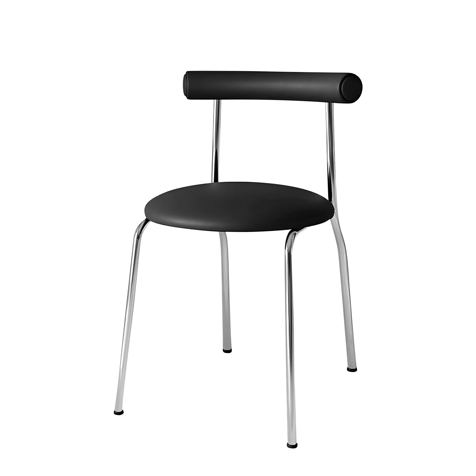 Buy MIUZ Modern PU Leather Dining Chair Padded Armless Side Chair Steel ...
