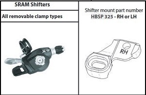 Buy Hope Tech 3 Sram Shifter Mount Clamp Pair Black - MyDeal Australia