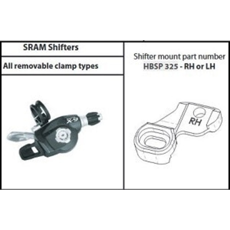 Buy Hope Tech 3 Sram Shifter Mount Clamp Pair Black - MyDeal
