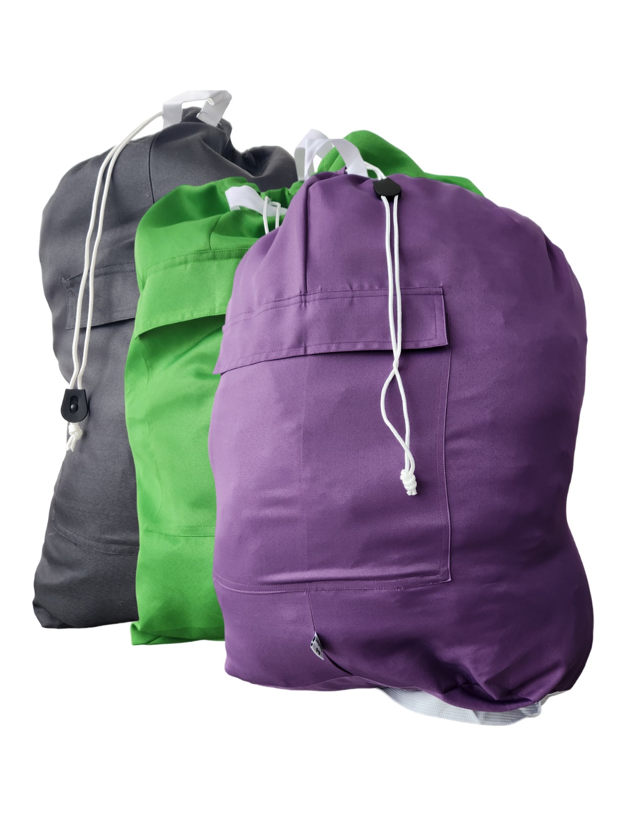 Buy Heavy Duty Commercial Laundry Bag - Black, Green, Purple x 3 ...