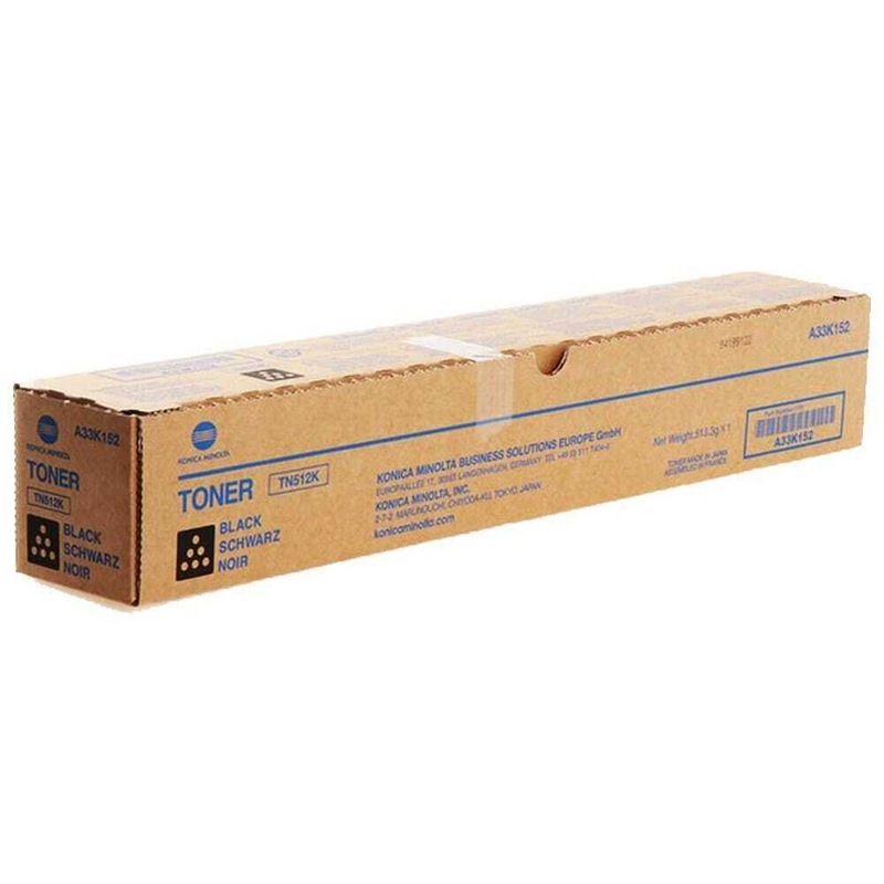 Buy Genuine Konica Minolta TN512K Black Toner Cartridge A33K192 Bizhub ...