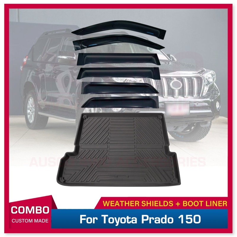 Buy 6PCS Wide Type Luxury Weather Shields + Cargo Mat for Toyota ...