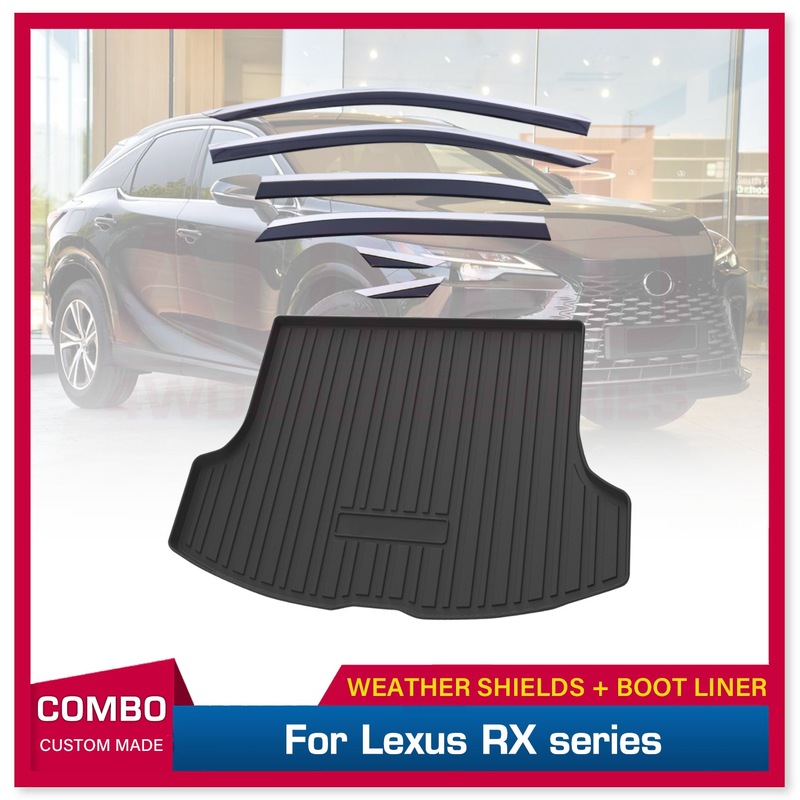 Buy 6PCS Stainless Steel Weather Shields + Cargo Mat for LEXUS RX ...