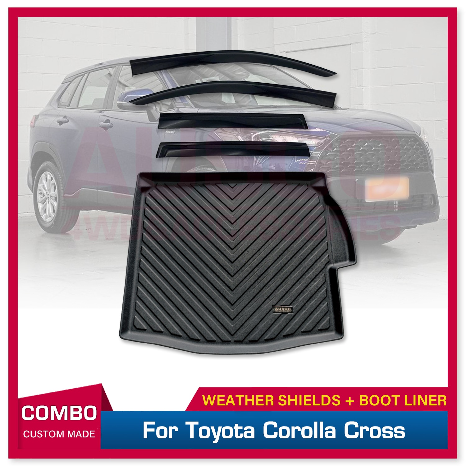 Buy Injection 4PCS Weather Shields + Cargo Mat for Toyota Corolla Cross ...